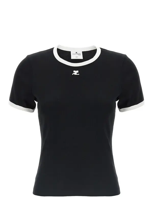 COURREGES Signature Contrast T-shirt - Multicolor