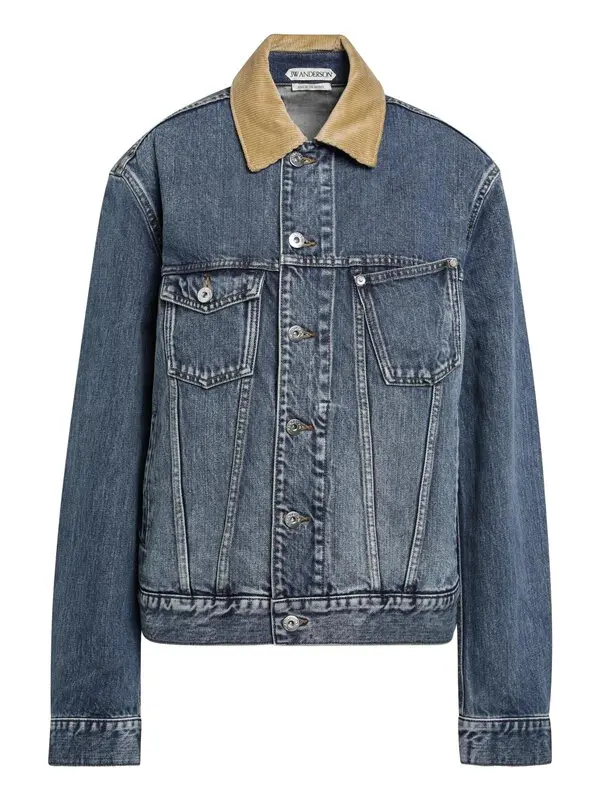 JW Anderson Mid Cotton Denim Jacket - Blue