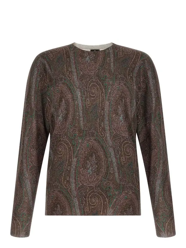 Etro Silk Cashmere Paisley Sweater - Multicolor