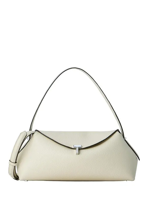 TOTEME T-lock Grained-leather Shoulder Bag - Multicolor