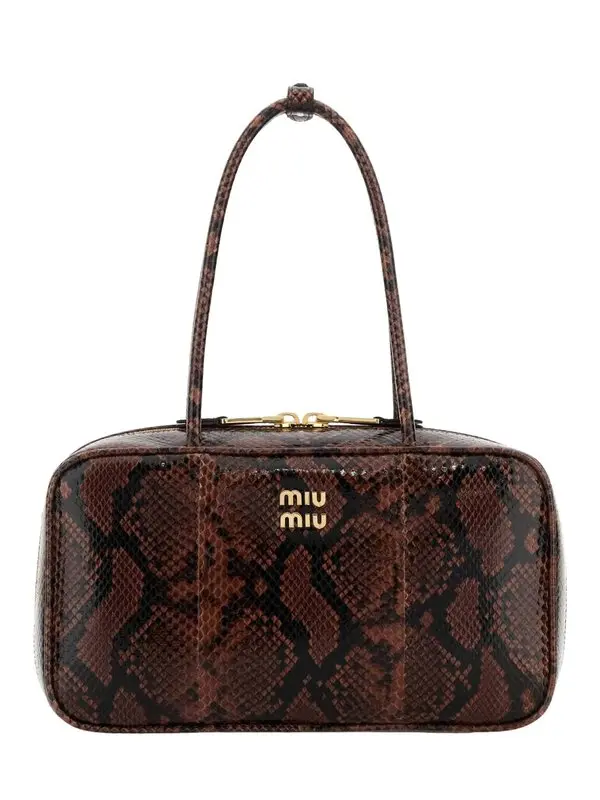 Miu Miu Printed Leather Beau Shoulder Bag - Multicolor