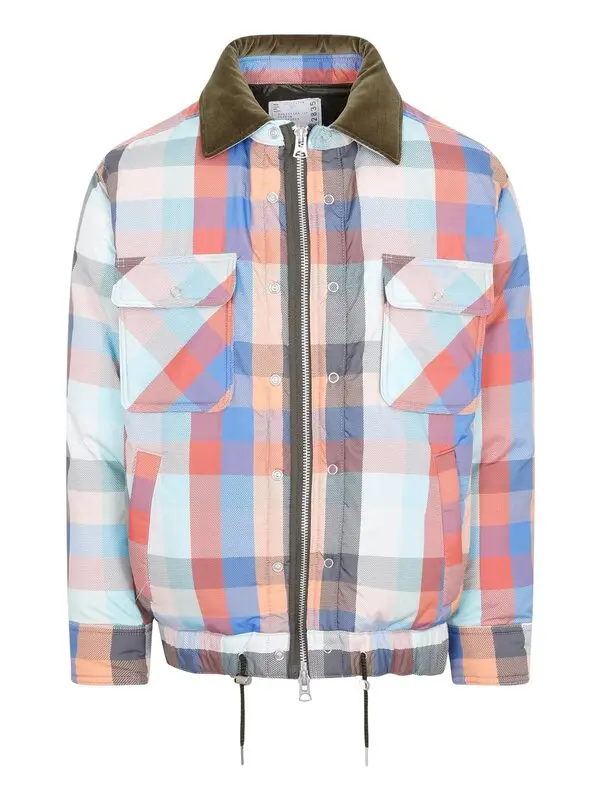 Sacai Plaid Padded Blouson - Multicolor