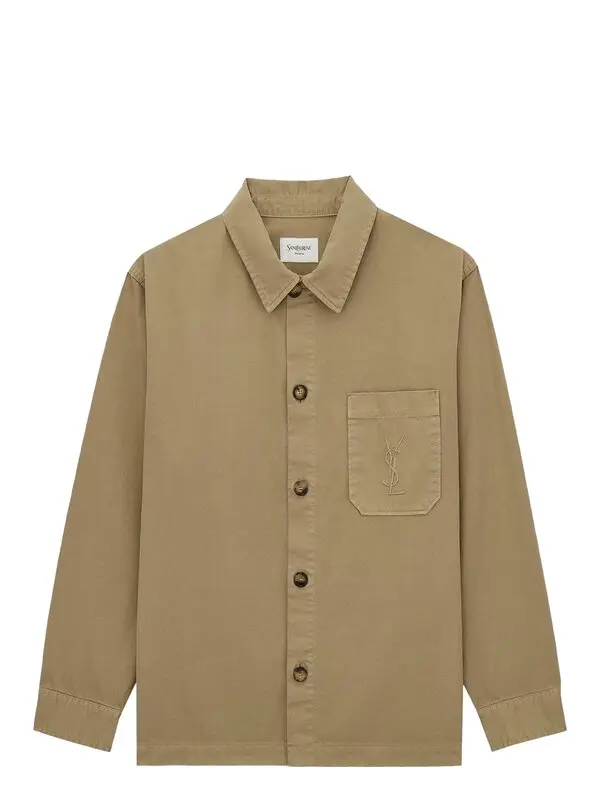 Saint Laurent Cassandre Certified Cotton Overshirt - Multicolor