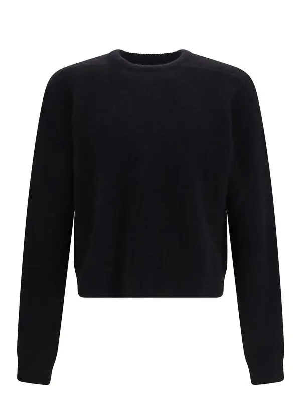 Rick Owens Round Neck Sweater - Black