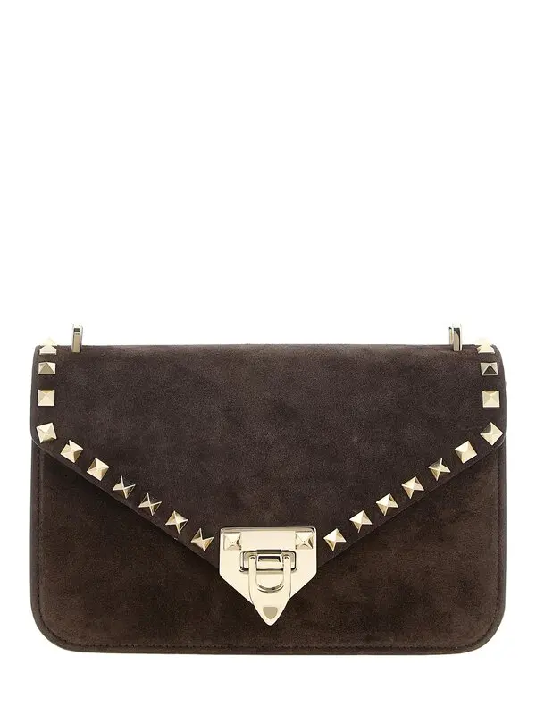 Valentino Garavani Small Rockstud Crossbody Bag - Brown