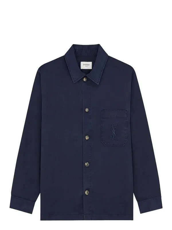 Saint Laurent Cassandre Certified Cotton Overshirt - Multicolor