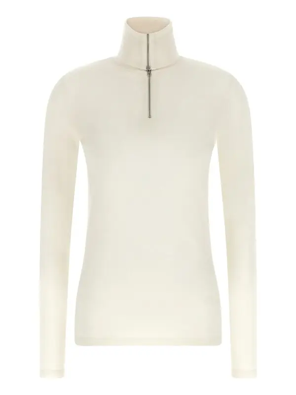 JIL SANDER Half-zip Sweater - White