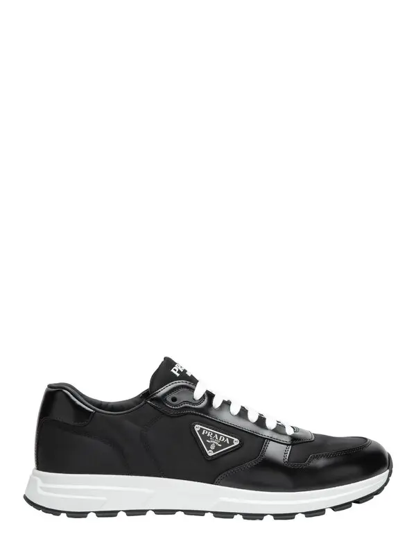 Prada Prax 01 Sneakers In Re-nylon And Brushed Leather - Black