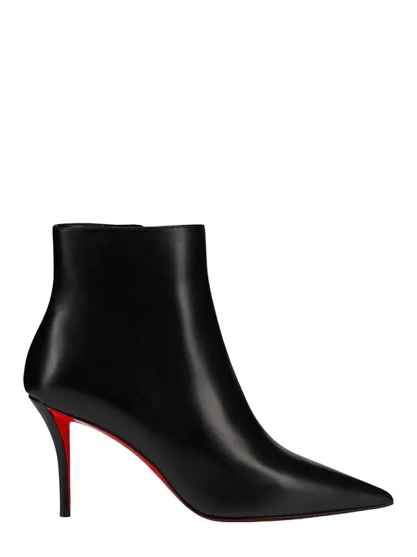 CHRISTIAN LOUBOUTIN Miss Z Booty Leather Boots - Black