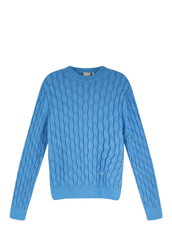 Dior Cotton Sweater With Braided Processing - Multicolor