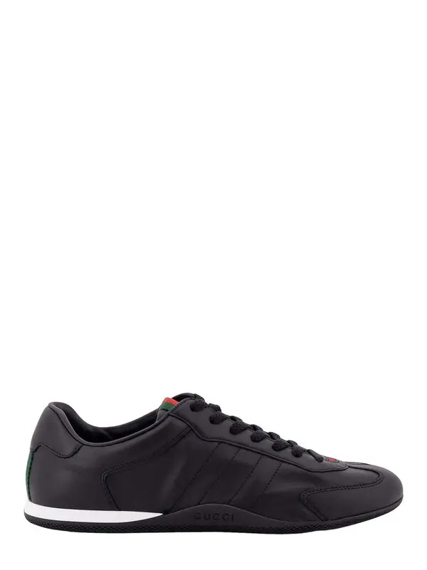 Gucci Shift Leather Sneakers - Black