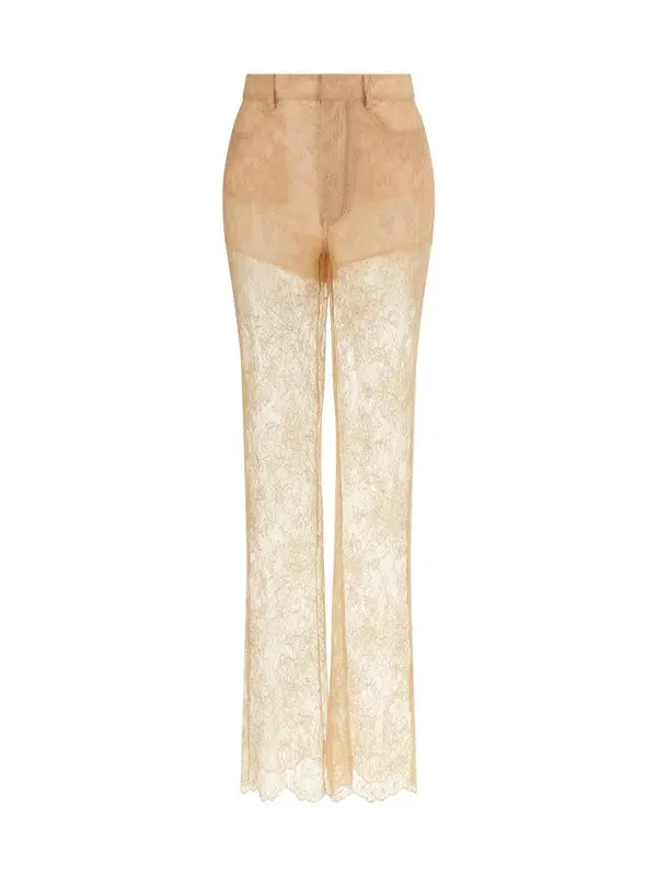 Giuseppe Di Morabito Lace Flared Trousers - Pink
