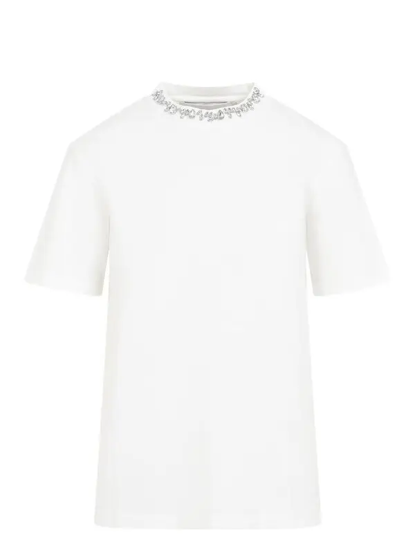 GOLDEN GOOSE Embellished Cotton T-shirt - White
