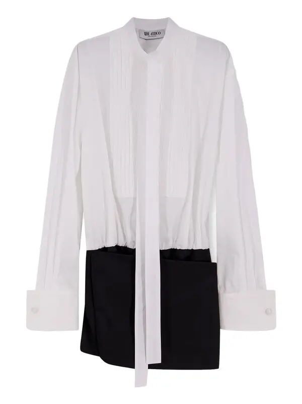 Attico Cotton And Polyester Mini Dress - Multicolor