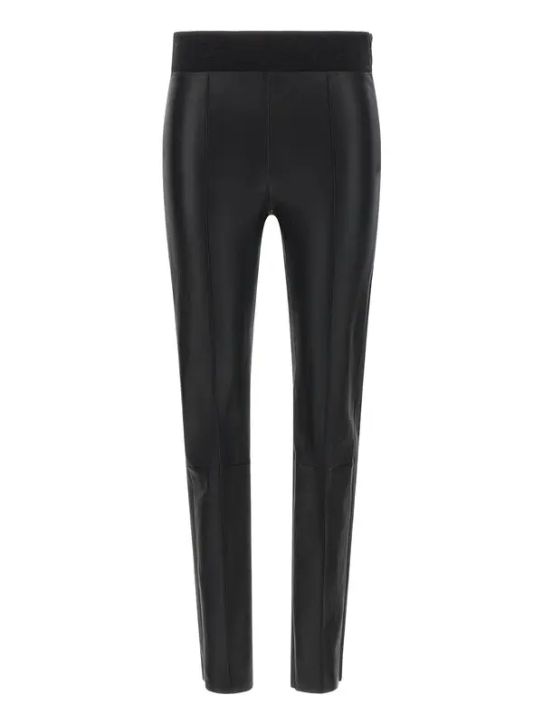 Brunello Cucinelli Stretch Nappa Leather Leggings - Black