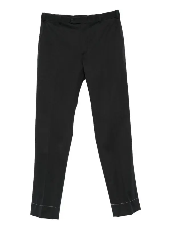 Brioni Solid Straight Leg Trousers - Multicolor