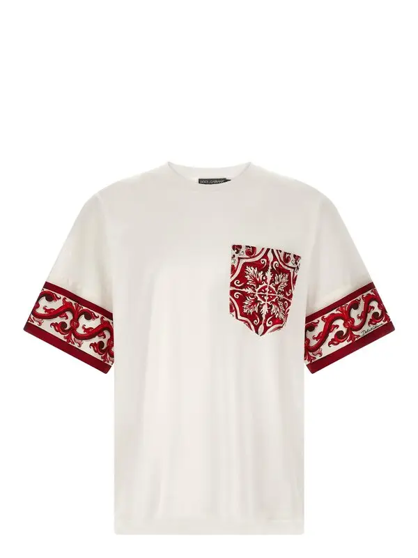 Dolce & Gabbana Maiolica' T-shirt - Red