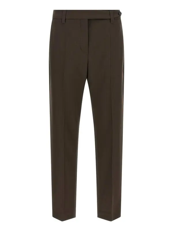 Brunello Cucinelli Monile Virgin Wool Trousers - Brown