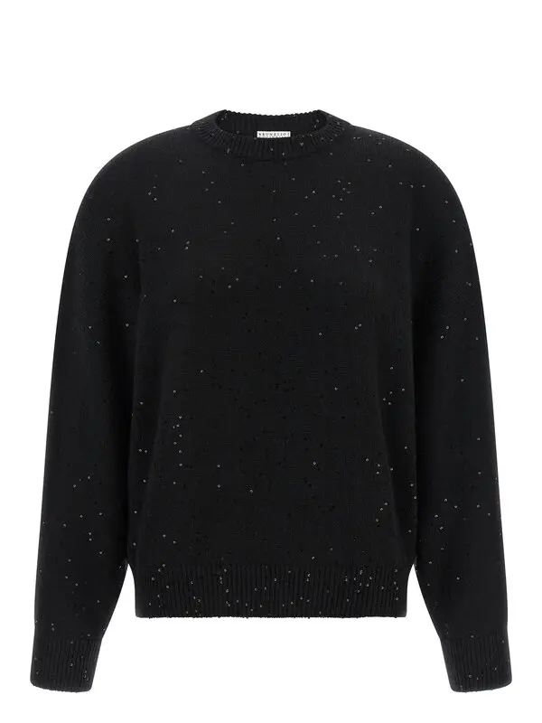 Brunello Cucinelli Diamante Sweater - Black