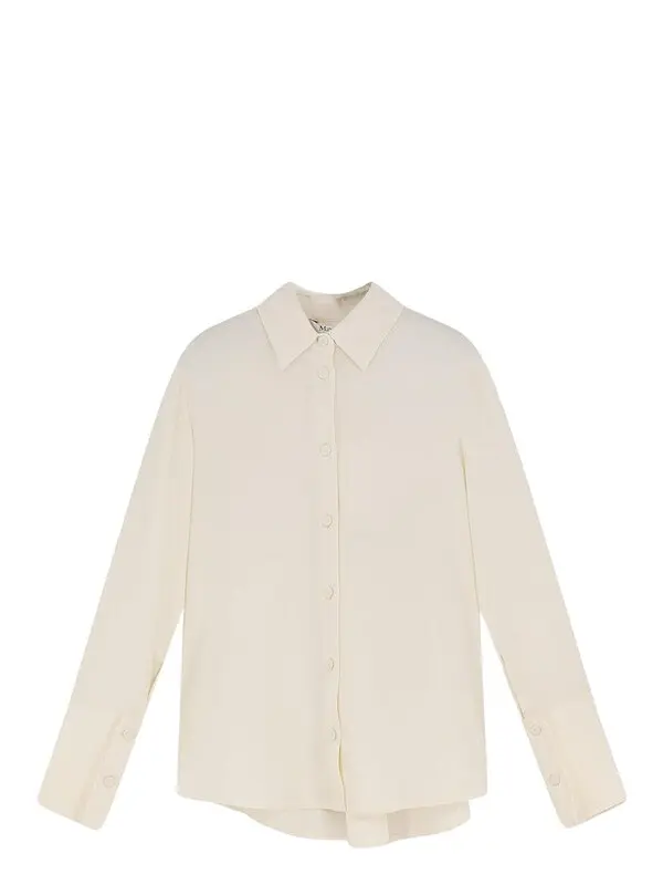Max Mara Stretch Silk Shirt - Cream