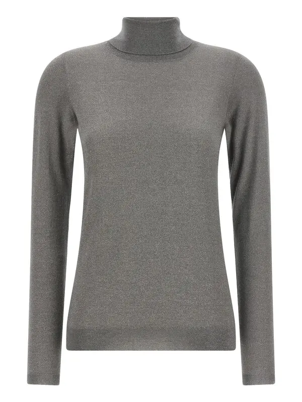 Brunello Cucinelli Sparkling' Turtleneck Sweater - Gray
