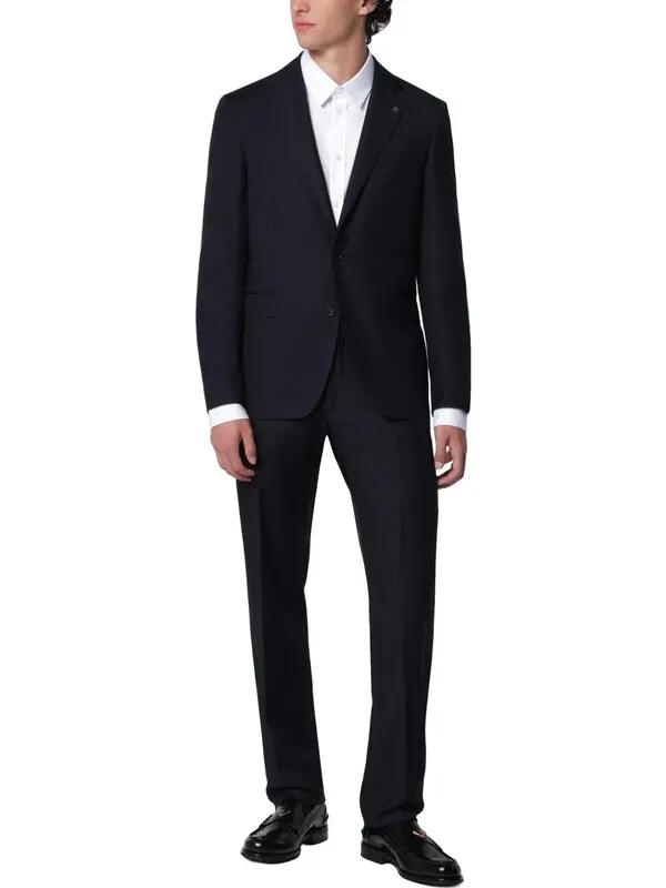 Tagliatore Single-breasted Wool Suit - Blue