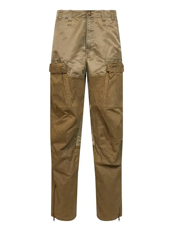 DIESEL® Stretch Cotton And Nylon Cargo Trousers - Multicolor