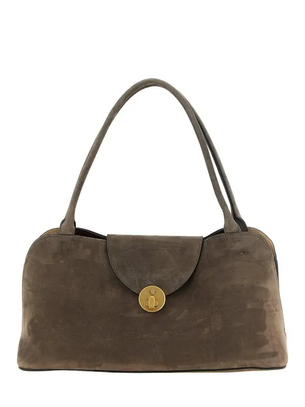 Versace Vivian Suede Shoulder Bag - Brown