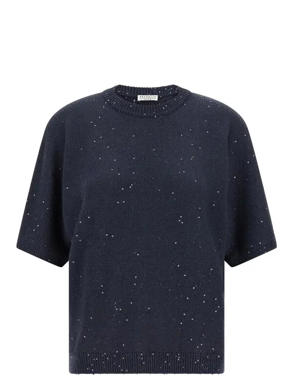 Brunello Cucinelli Diamante' Sweater - Blue