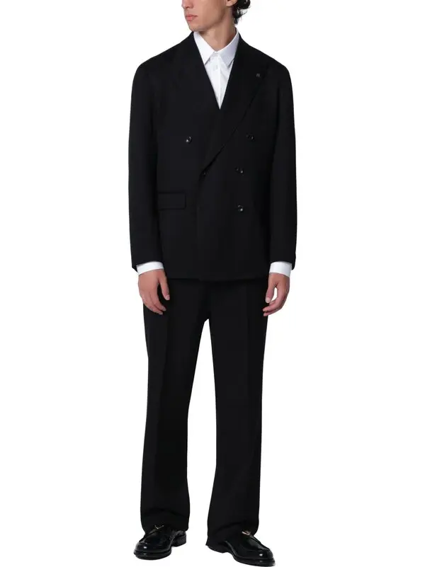 Tagliatore Double-breasted Wool Suit - Black