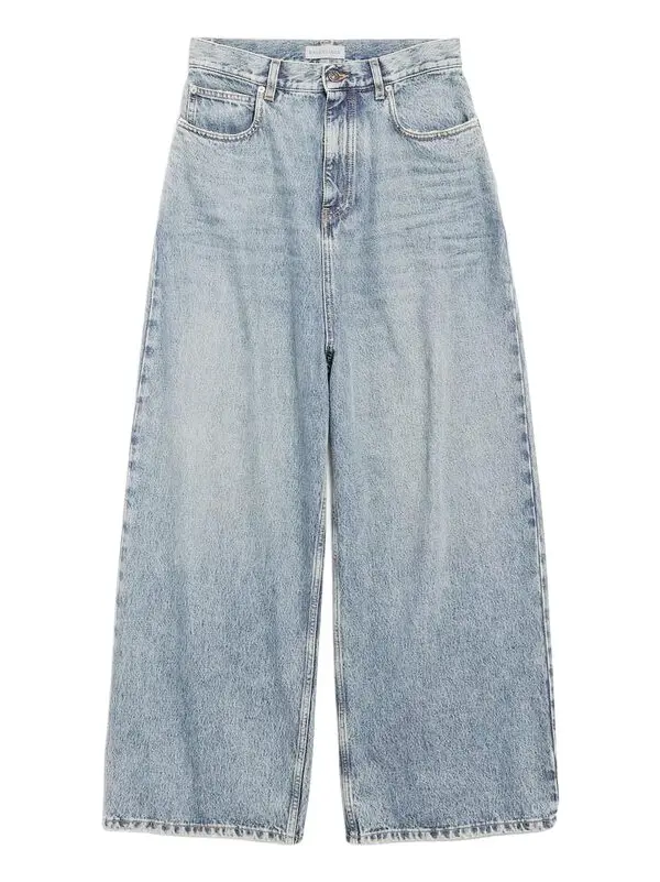 Balenciaga Wide-leg Cotton Jeans - Blue