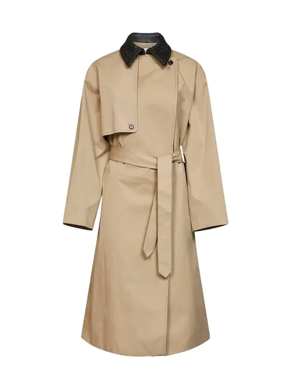 Bottega Veneta Sahara Lightweight Waterproof Cotton Trench Coat - Multicolor