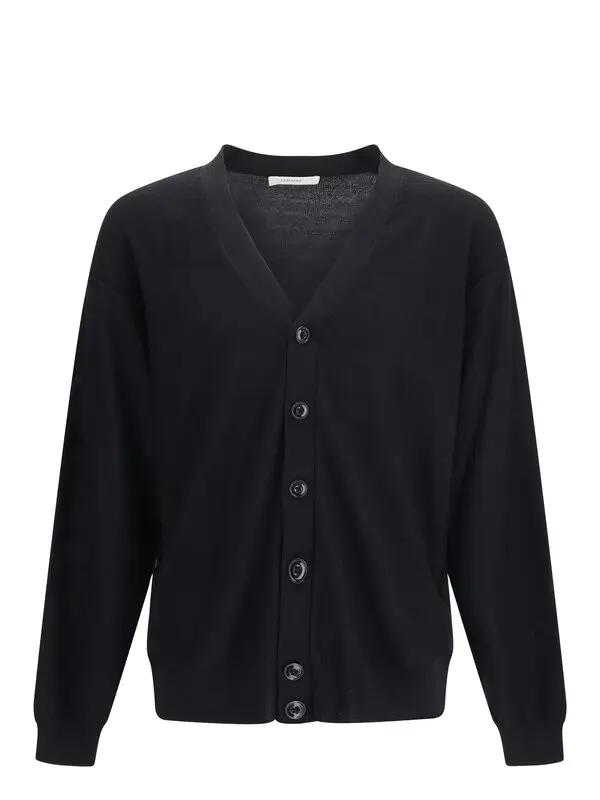 LEMAIRE Merino Wool Blend Cardigan - Black