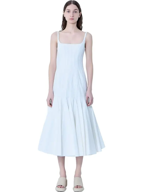 Jacquemus La Robe Agave Midi Dress - White
