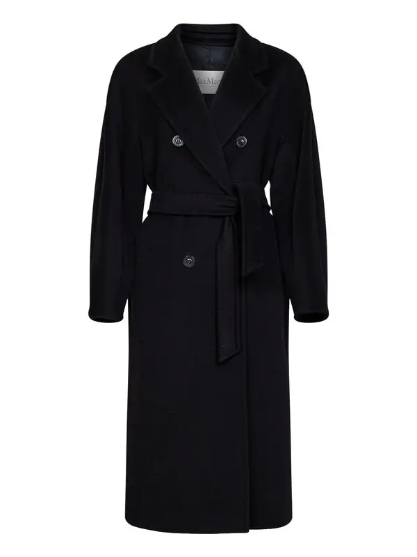 Max Mara Black 101801 Icon Coat Madame Belted Coat - Multicolor
