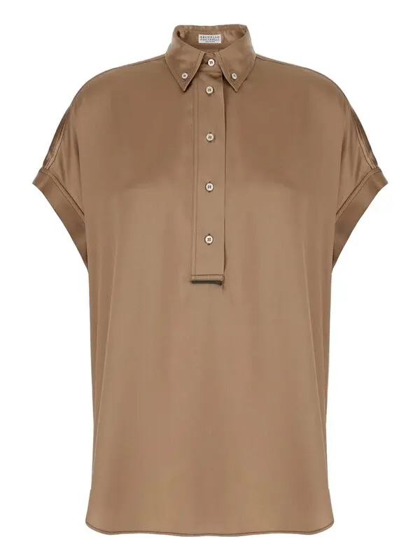 Brunello Cucinelli Silk Blend Shirt - Multicolor