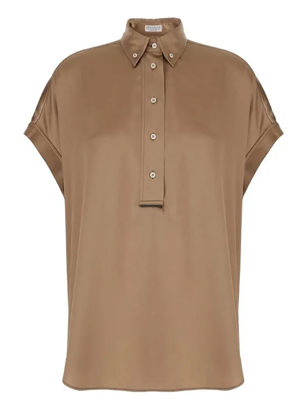 Brunello Cucinelli Silk Blend Blouse - Multicolor
