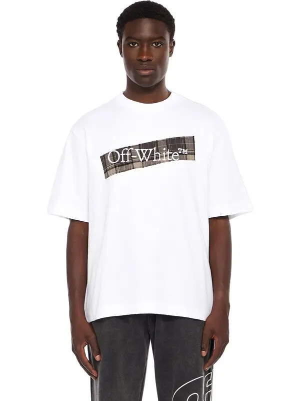 Off-White Flannel Diagonal Skate Logo T-shirt - White