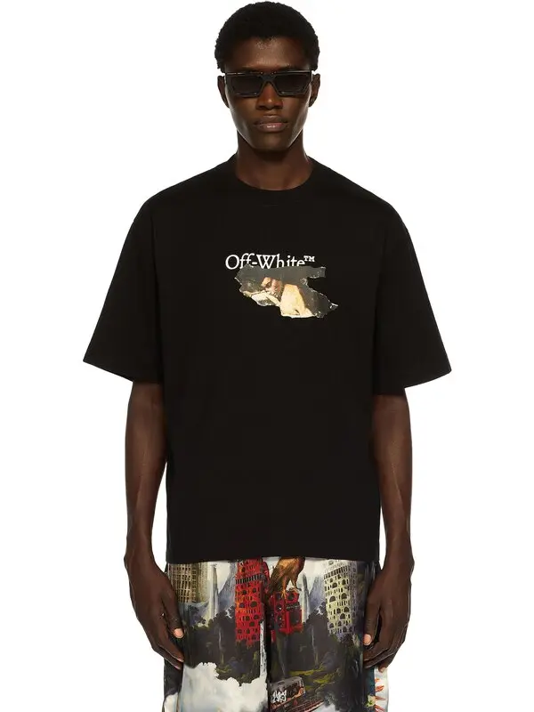 Off-White Paint Arrow Skate Logo T-shirt - Black