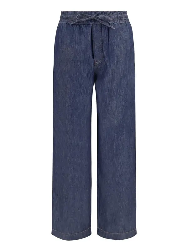 Loewe Cotton Drawstring Pants - Blue