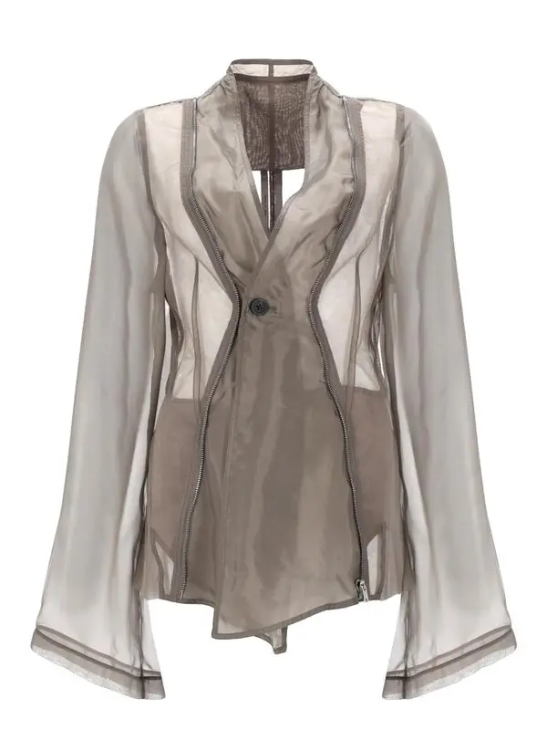 Rick Owens Single-breasted Jacket - Gray