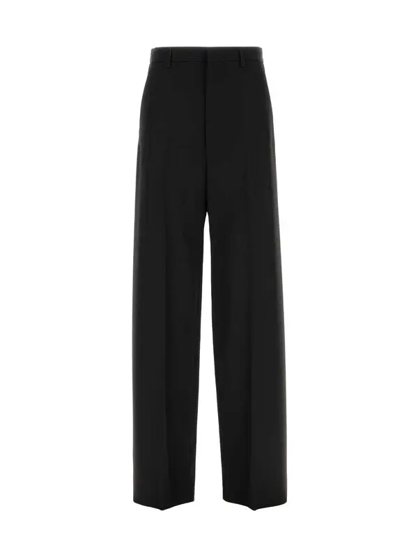 Balenciaga Wool Wide-leg Pant - Black