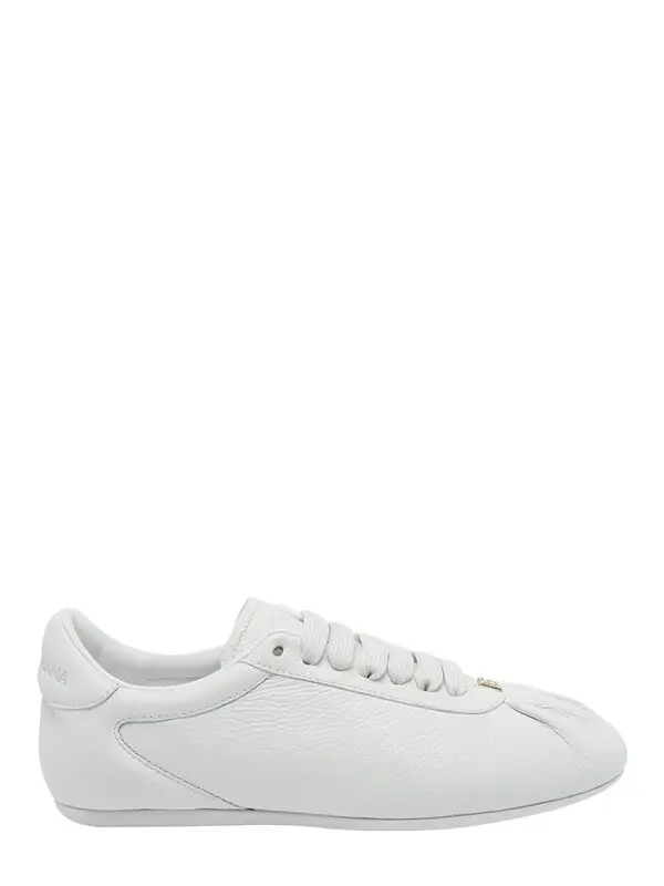 Dolce & Gabbana Leather Soft Ballet Sneakers - White