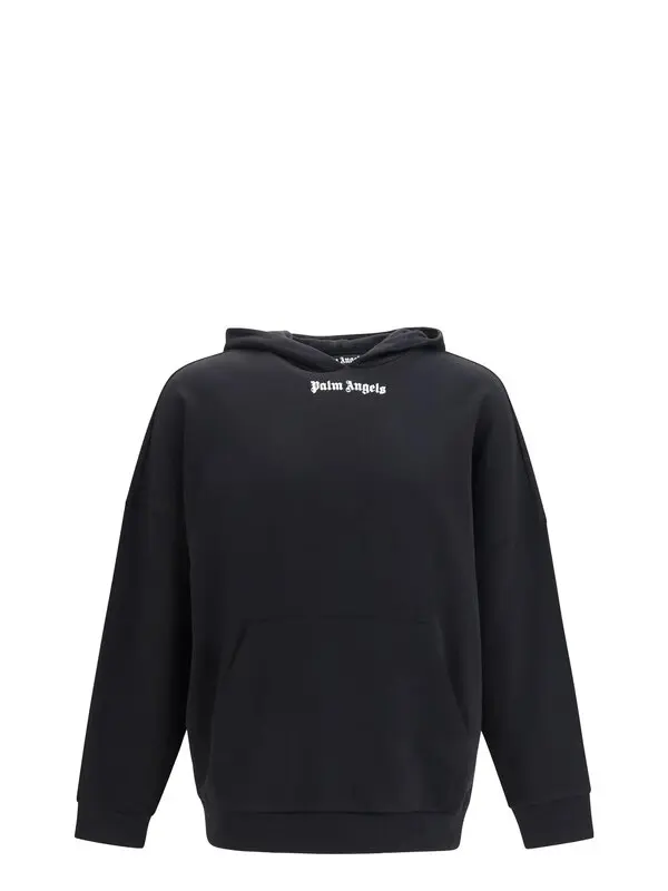 Palm Angels Classic Logo Over Hoodie - Black