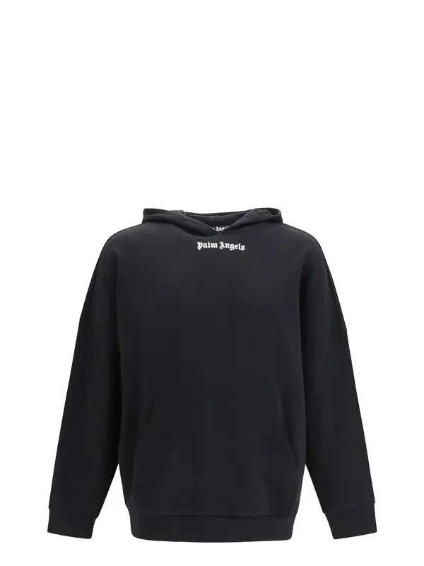 Palm Angels Classic Logo Over Hoodie - Black