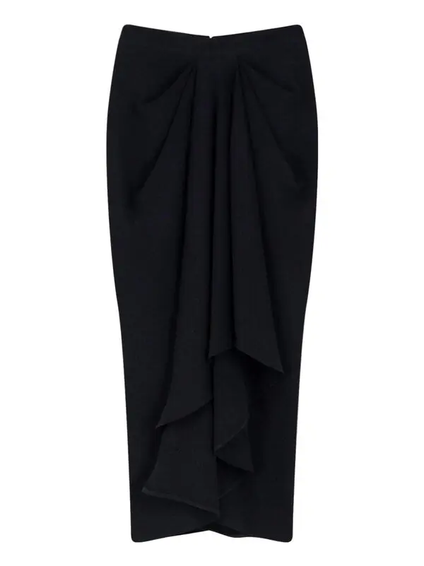 Givenchy Draped Midi Skirt - Black