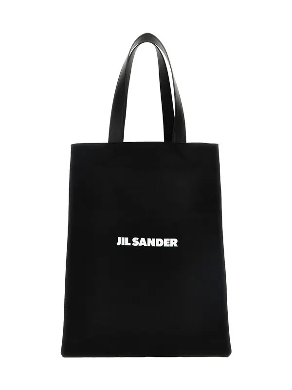 JIL SANDER Flat Shopper Medium Shopping Bag - Black