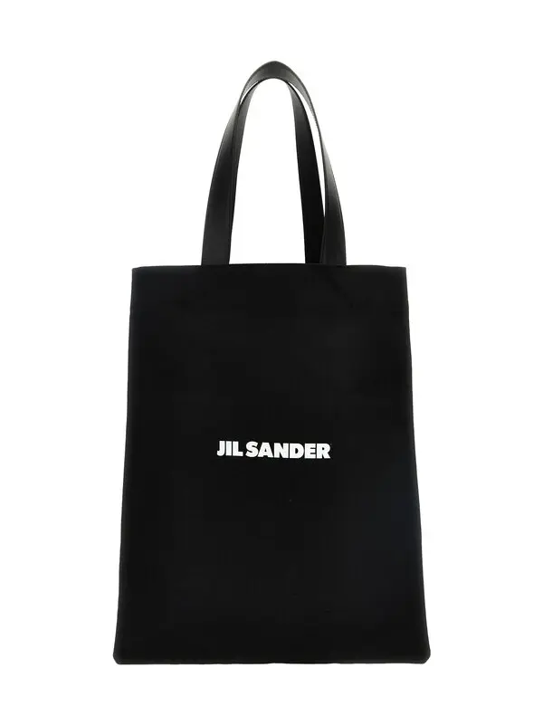 JIL SANDER Flat Shopper Bag - Black