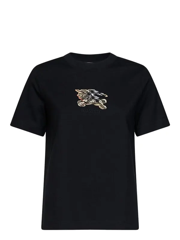 Burberry Equestrian Knight Design Cotton T-shirt - Multicolor