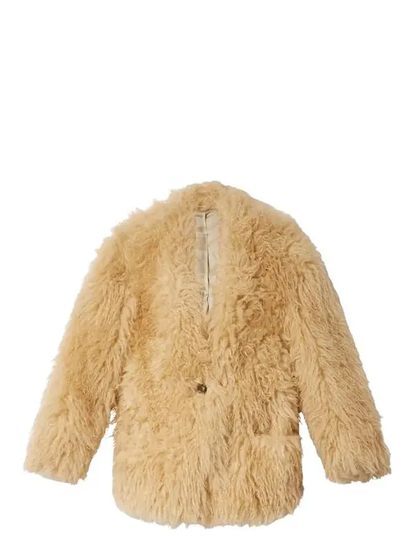 Isabel Marant Étoile Single Breasted Faux-fur Coat - Cream